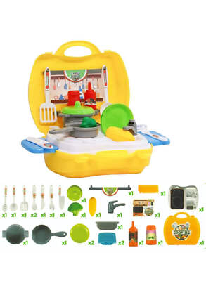 Dream Kitchen Set Cooking Pretend Play Toys for Kids, (Yellow) | eBay
