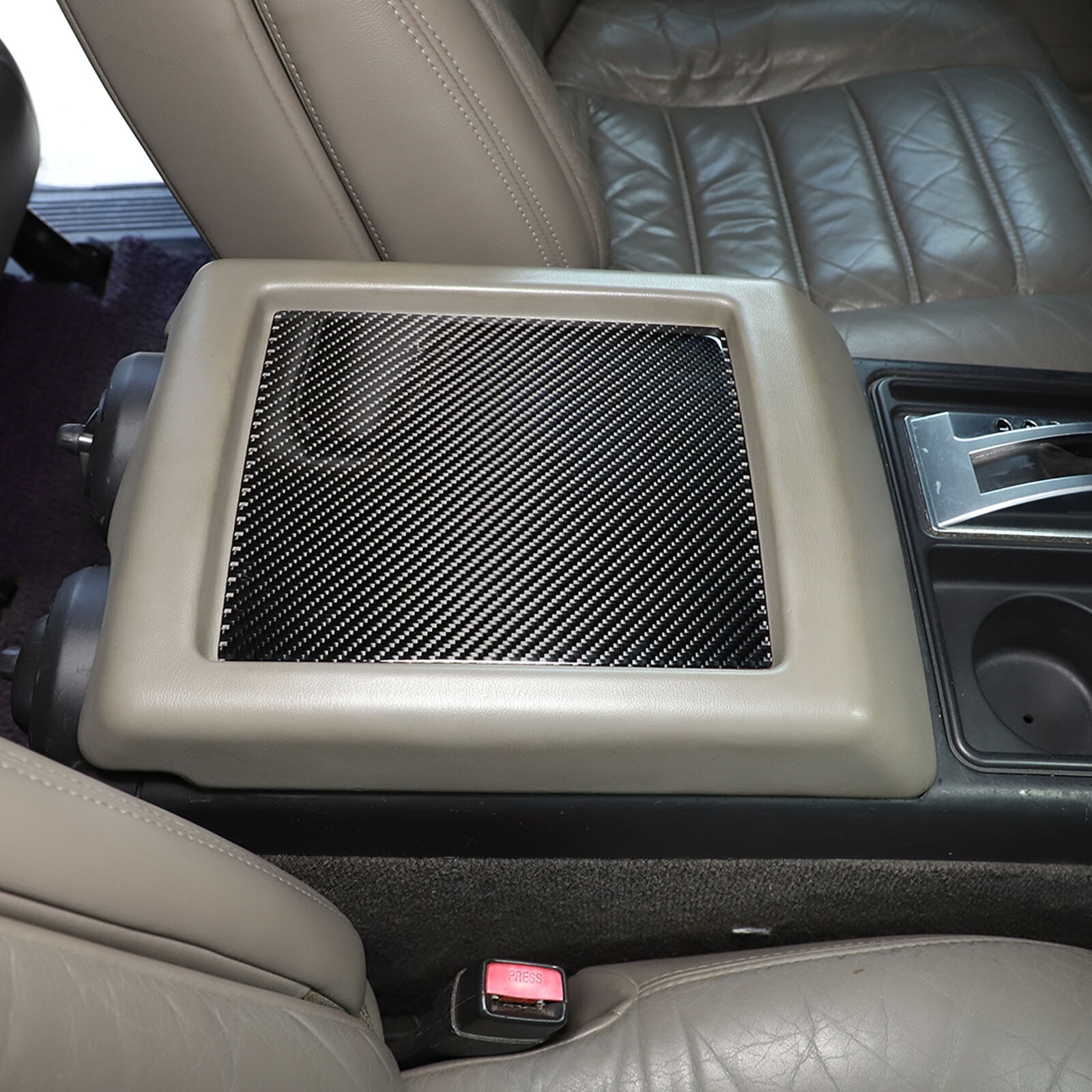 For Hummer H2 03-07 Real Carbon Fiber Center Console Armrest Box Panel ...