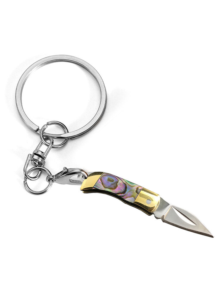 Mini Folding Pocket Knife Stainless Steel Blade Key Chain Outdoor ...