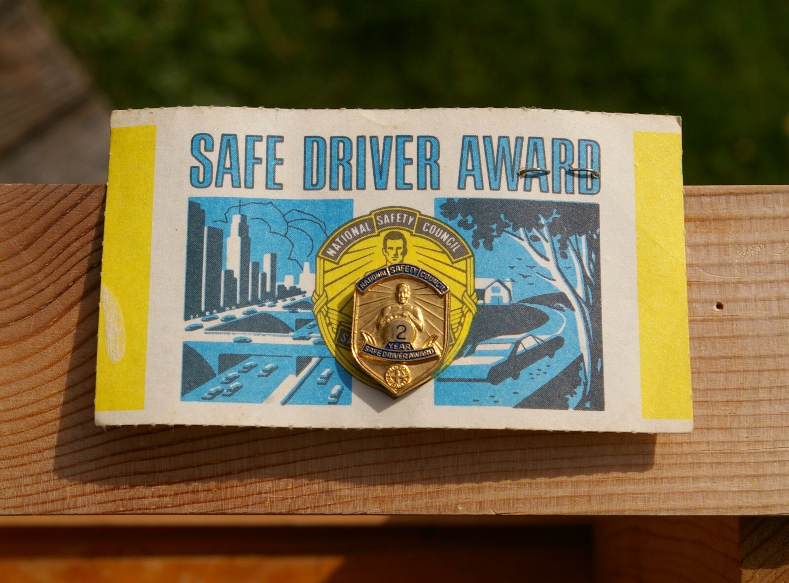 National Safety Council 2 Year Safe Driving Award 3/4" Metal Enamel Pin ...