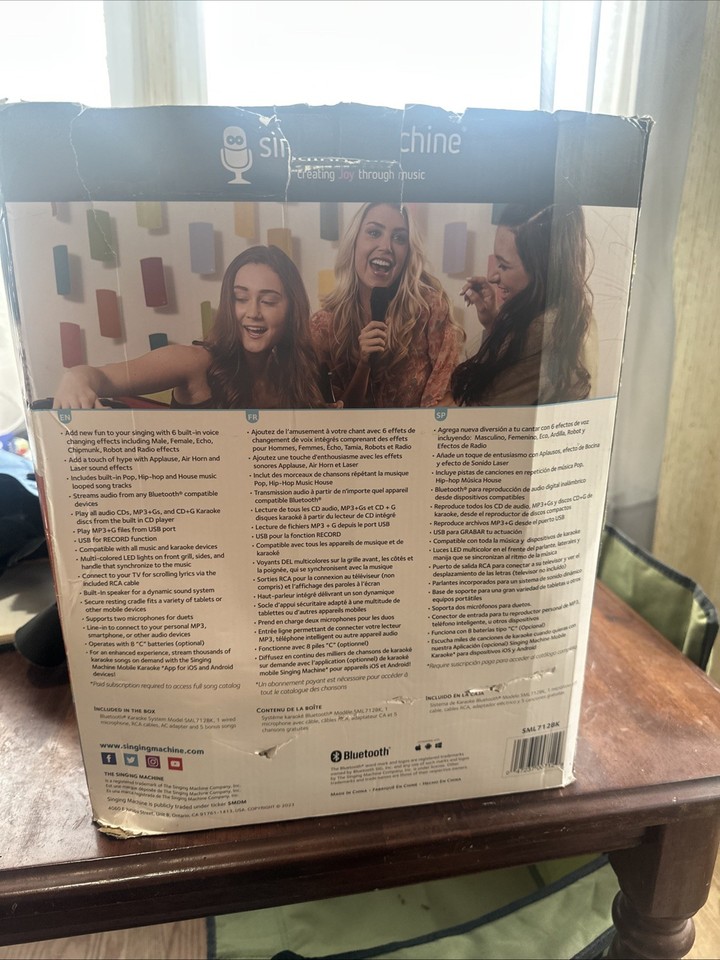 Singing Machine Groove Cube Hype Bluetooth Karaoke System | eBay