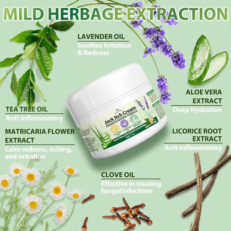 Jock Itch Cream: Natural Antifungal Cream Extra Strength Treatment for ...