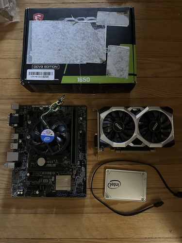 Pc parts bundle, MSI GeForce GTX 1650 GPU, Intel SSD,motherboard ...