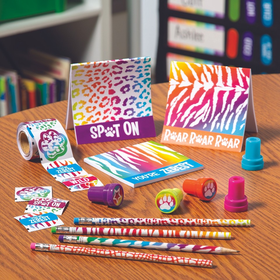 Bright Animal Print Pencils, Party Favors, Prizes, Classroom Supplies ...