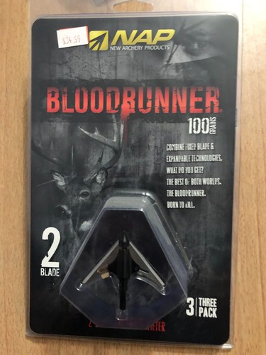 New NAP Archery Products BloodRunner 100Grains 2 Blade Arrowhead 3pk | eBay