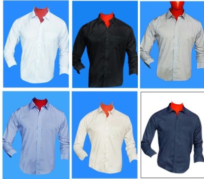 Men New Plain Office Shirt For Work Formal Casual Full/Long Sleeve All ...