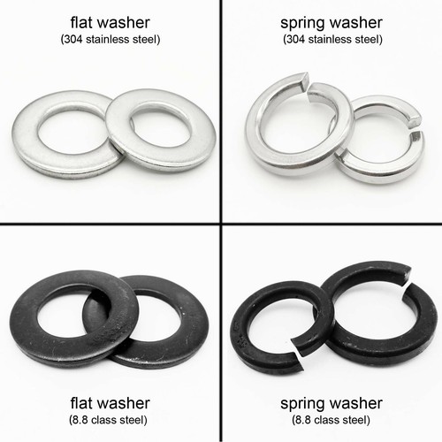 M1.6M2M2.5M3-M24 SUS304 Black Flat Plain Spring Split Lock Washer ...