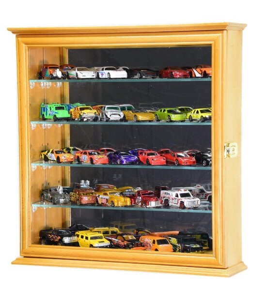 Car Display Case 30 Pcs Matchbox Model Diecast Train 1/64 1/43 N HO Oak ...