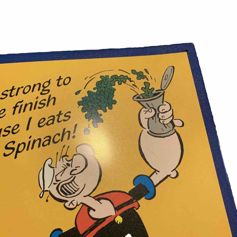 POPEYES SPINACH ROOM DECOR METAL SIGN SAILOR MAN YELLOW - SLIGHTLY USE ...