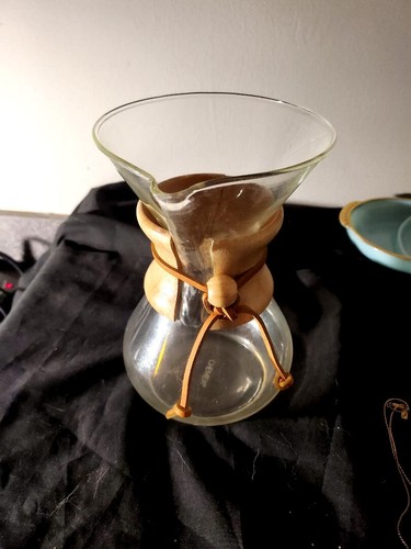 VINTAGE PYREX CHEMEX Carafe Coffee Maker Jug Bottle Jar Wood Borosi | eBay