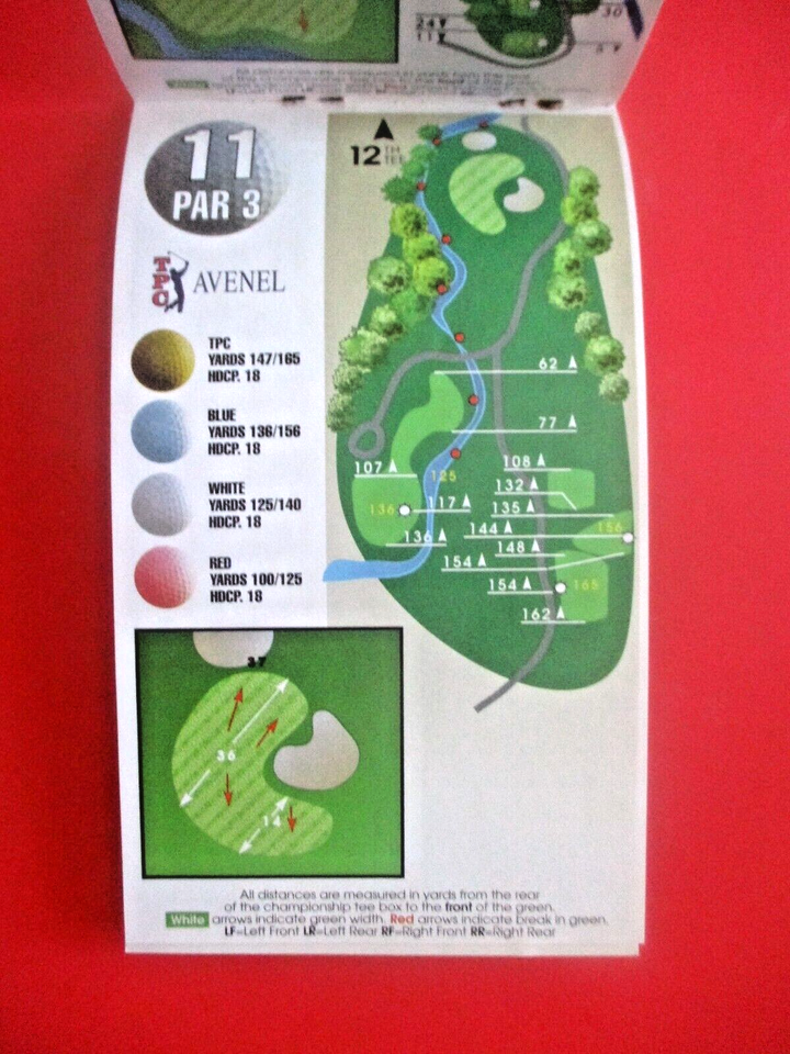 vtg - KEMPER OPEN - Player's Yardage Book Guide - TPC at Avenel - PGA ...