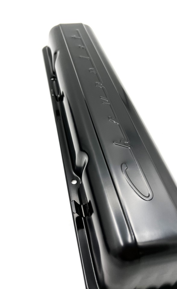Black "Chevrolet" Script Steel Valve Covers For Small Block Chevy - No ...