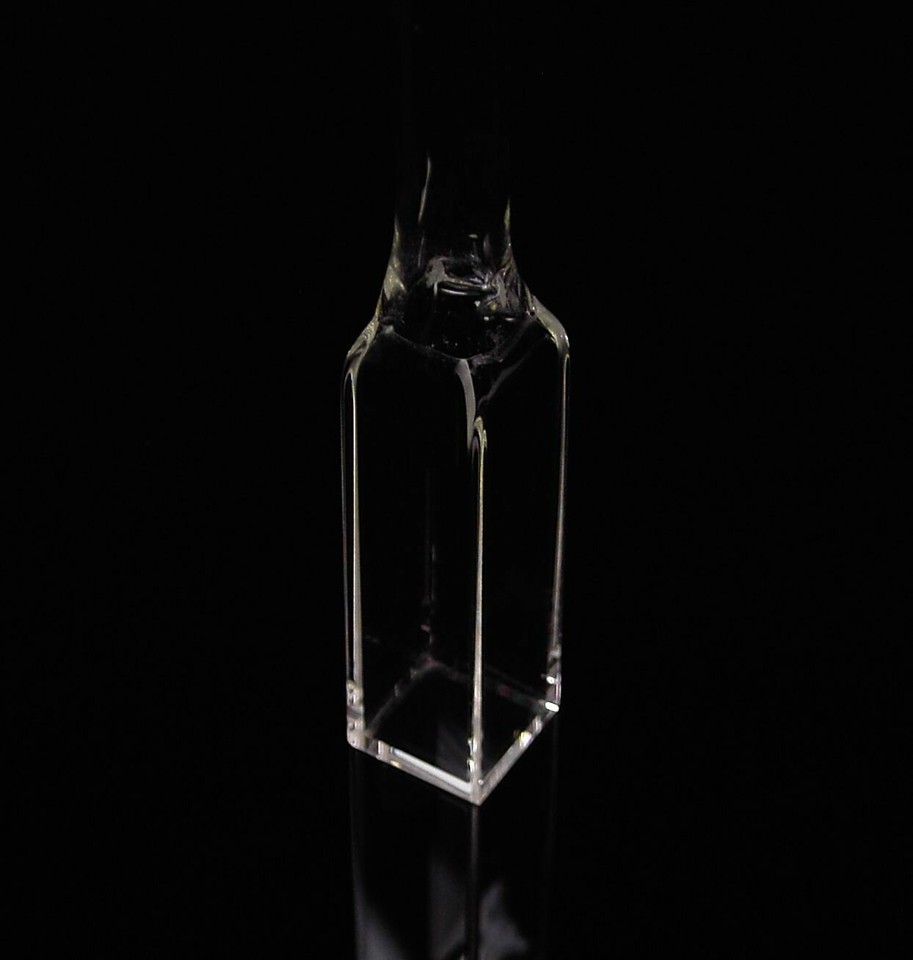 Fluorescence Glass Cuvette with Glass to Pyrex Graded Seal Tube, Glass ...