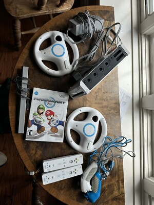 Nintendo Wii Console Mario Kart Wii Bundle + Wii Sports - White ...