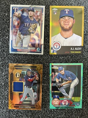 Texas Rangers Lot - Evan Carter GS Patch / Seager Aqua /199 | eBay