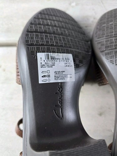 Clarks Emily Rae Brown Leather Mary Jane Pump Shoe Hook & Loop Womens ...