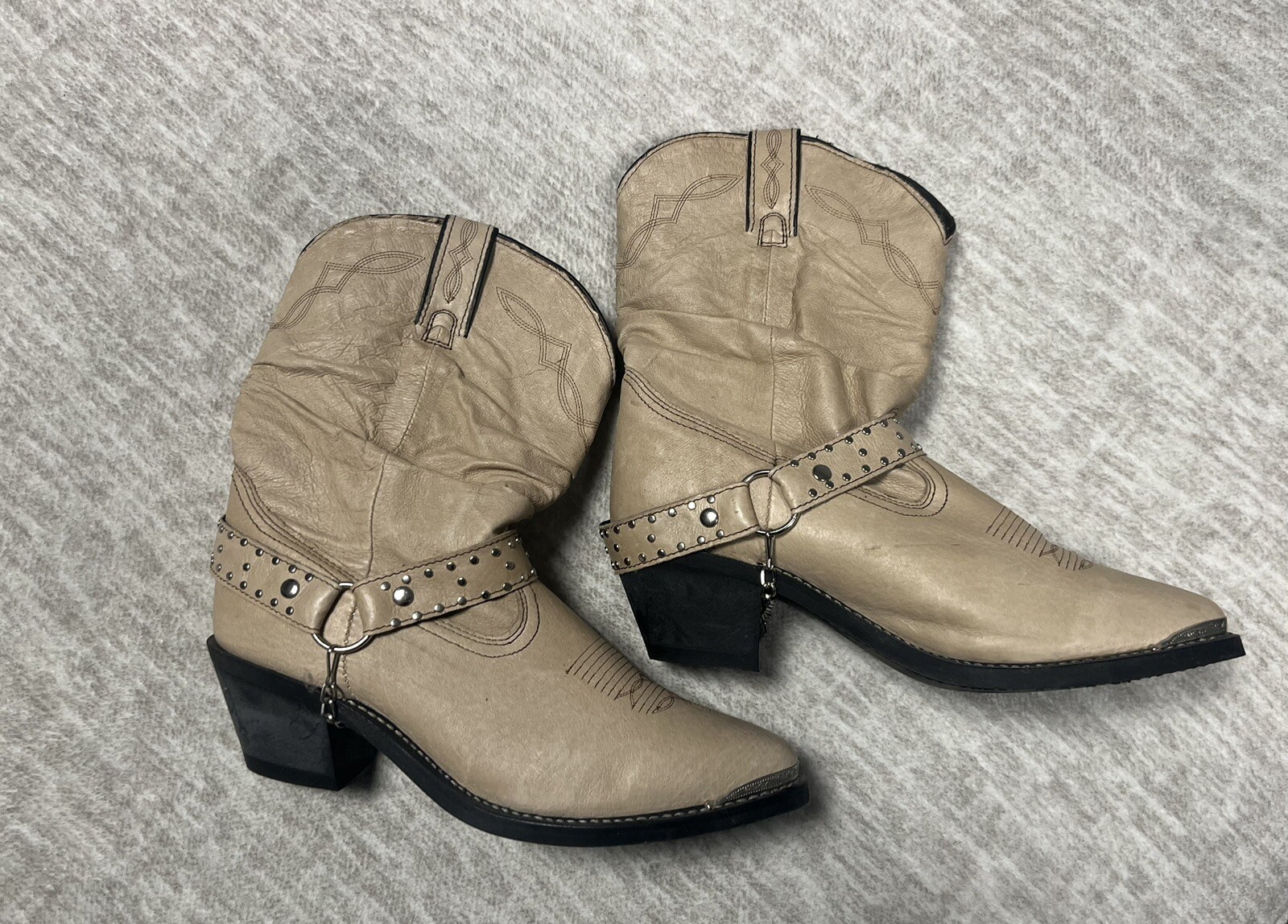 Shyanne Slouch Harness Western Cowgirl Boots Tan Women's Size 7.5 ...