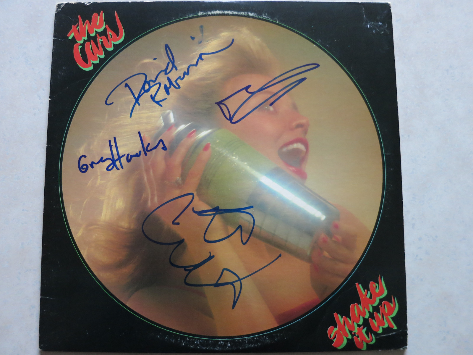 The Cars signed lp by 4 coa + Proof! Ric Ocasek autographed Elliot ...