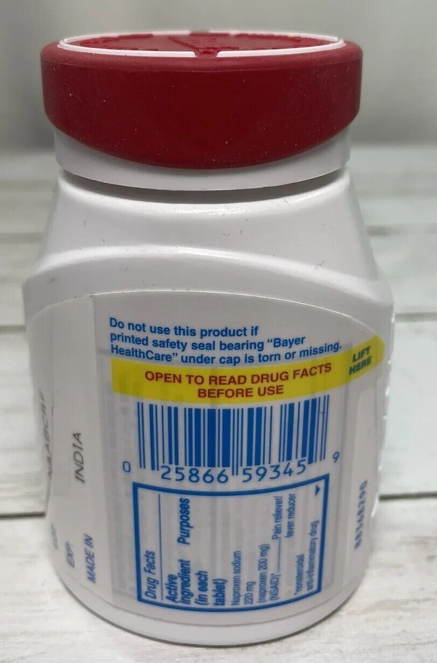 Aleve Naproxen Sodium 220 mg Arthritis Cap Pain Reliever 320 Tablets ...