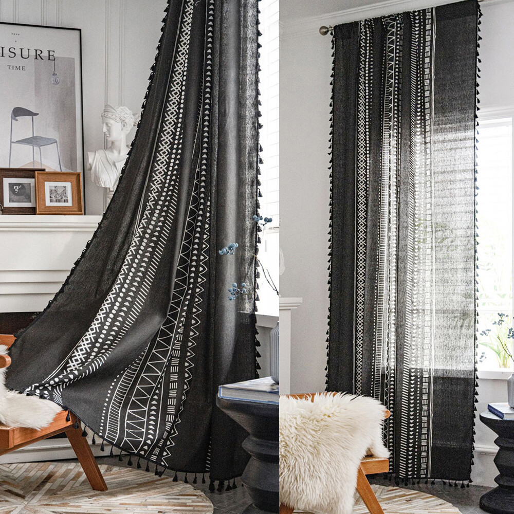 Gypsy Style Bedroom Curtains Boho Vintage Curtains For Living Room And