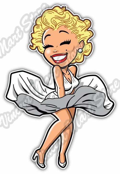 Gorgeous Blonde Bombshell Sexy Girl Movie Star Bumper Vinyl Sticker ...