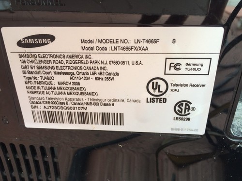 SAMSUNG LN-T4665F BOARD BN97-01835P / BN41-00937A. | eBay