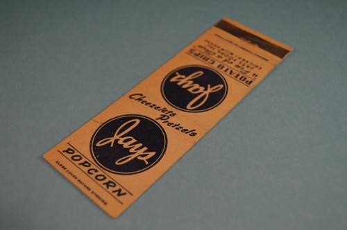 JAYS POPCORN POTATO CHIPS FS Matchcover ADDITIONAL MATCH COVERS = FREE ...