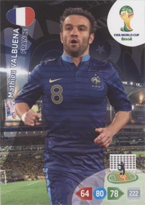 2014 Panini Adrenalyn XL FIFA World Cup Brazil - Mathieu Valbuena for ...