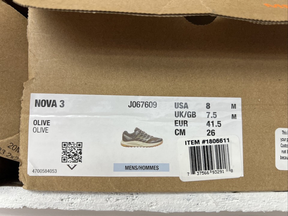 Merrell Men's Nova 3 Hiking Shoe, Olive Green J067609 Size 8 New! | eBay