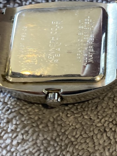 Kenneth Cole Reaction Square Blue Face Stainless Steel Functioning | eBay