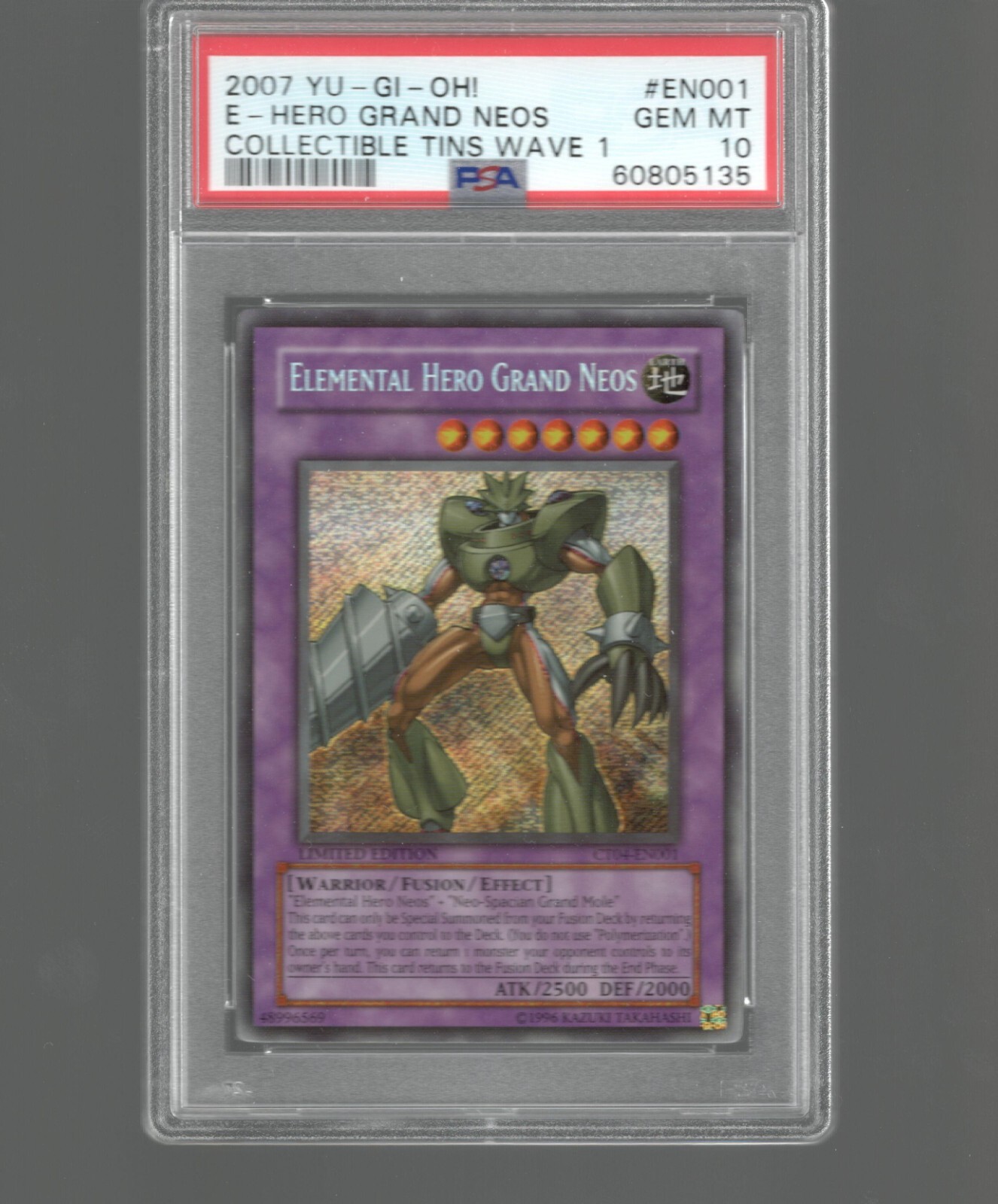 YU-GI-OH! PSA10 Elemental Hero Grand Neos Limited CT04-EN001 GEM MINT ...