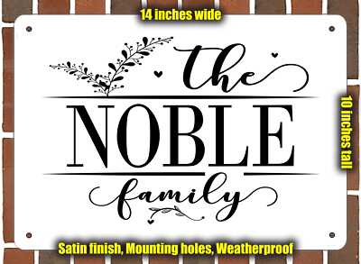 Noble Family Decorative Metal Door or Wall Plaque (Style 2) | eBay