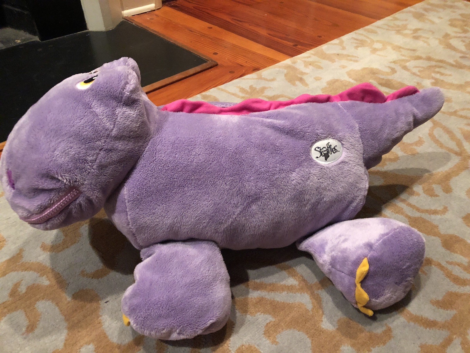 stuffies dragon purple large size. Can store things in mouth & along ...
