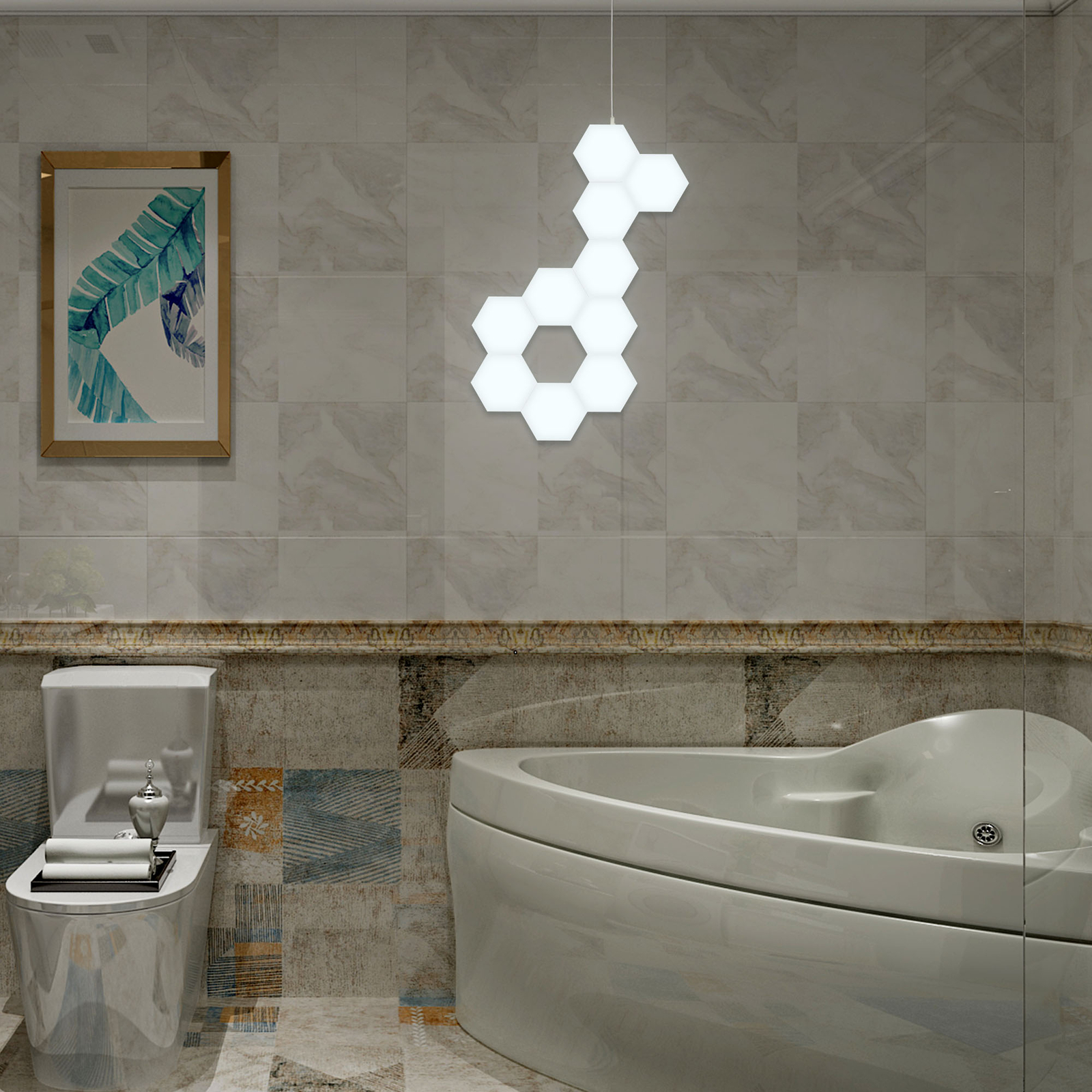 Hexagon LED Light Magnetic Autism DIY Touch Sensitive Hex Quantum ...