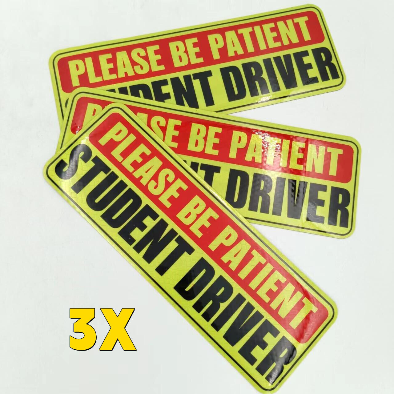 3Pcs Sticker Decal Bumper Student Driver Magnet Car Signs Please & Be ...