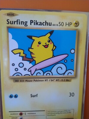 Pokemon Tcg Surfing Pikachu Card 10/10 Condition | eBay