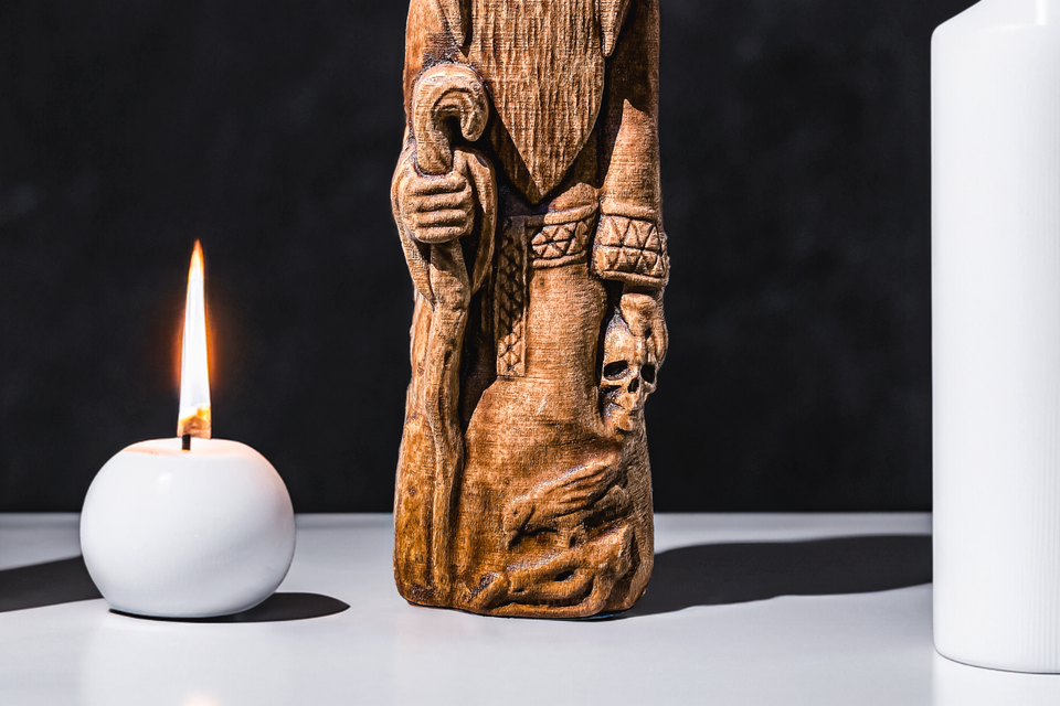 Chernobog Statue Slavic God Statue Pagan Statue Wood Sculpture Slavic ...