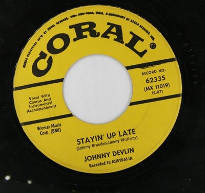 JOHNNY DEVLIN Teen 45rpm Angel of Love b/w Stayin Up Late HEAR | eBay