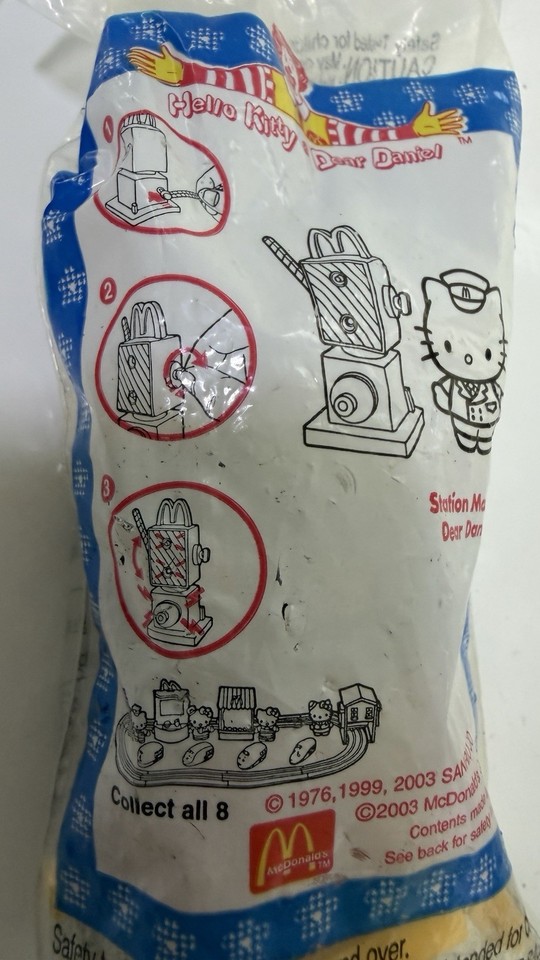 Hello Kitty & Dear Daniel STATION MASTER 2003 McDonald's Happy Meal Toy ...
