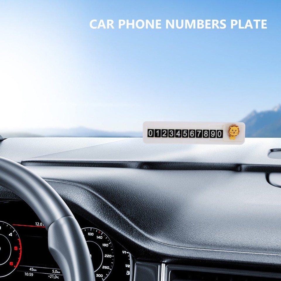 Temporary Parking License Plate Move Vehicle Moving Phone Sign Number ...