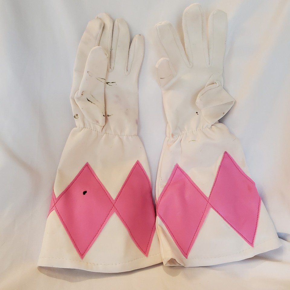 Vintage Pink Mighty Morphin Power Rangers Gloves 1994- One Glove Works ...