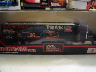 RACING CHAMPIONS 1/64, PHILLIPS 66 RACING TEAM TRANSPORTER, #66 CALE ...
