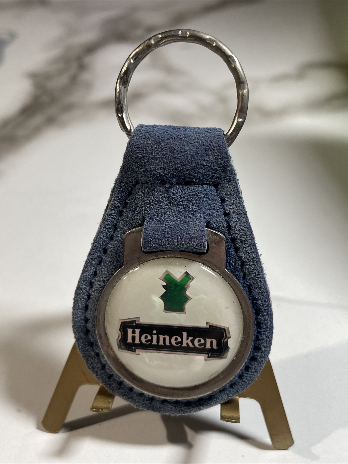 Vintage Light Blue Suede Heineken Beer Keychain | eBay
