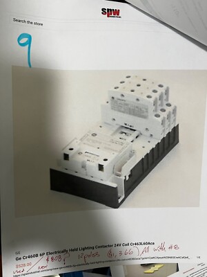 GE CR460B Electrically Held Lighting Contactors and Power Poles. Sold ...