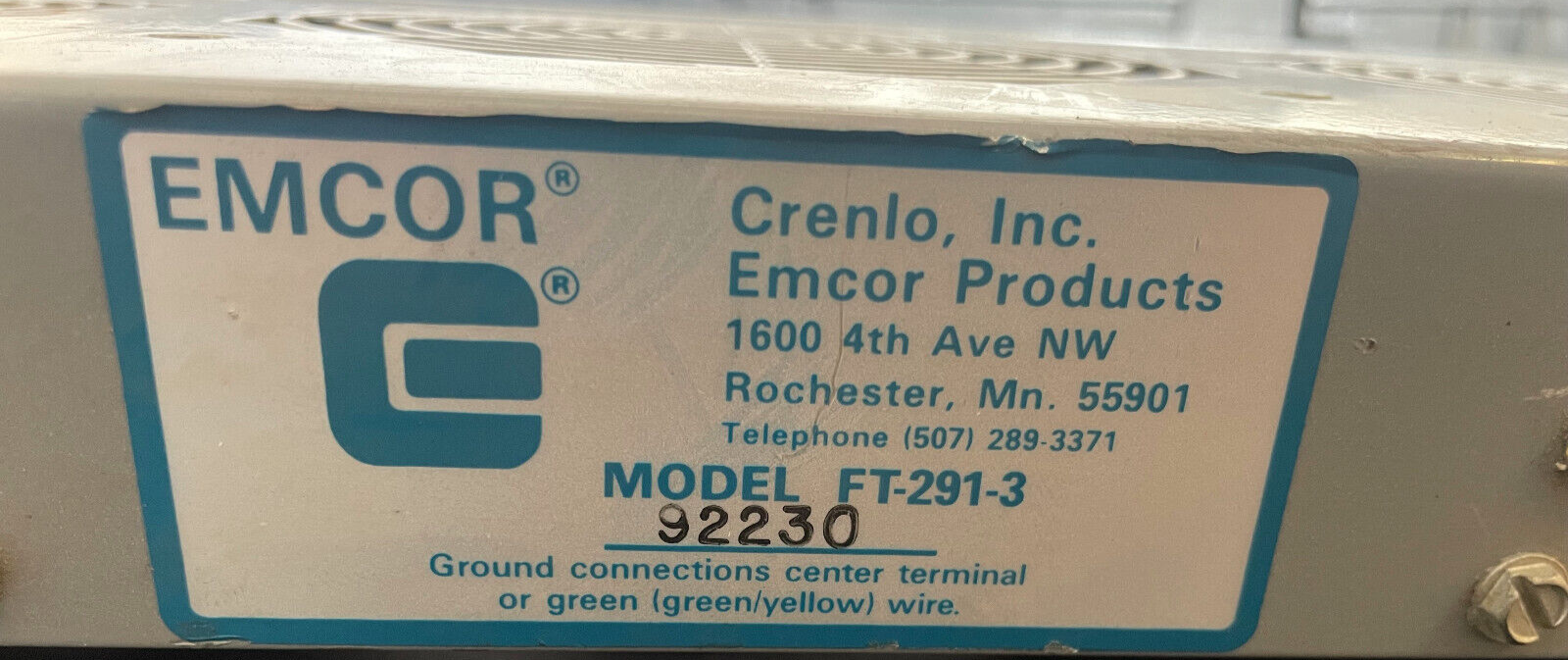 Crenlo Emcor INC FT-291-3 Fan Tray | eBay