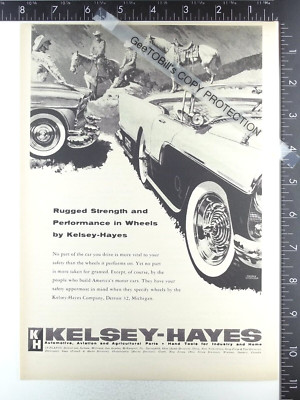 1958 ADVERTISEMENT for Kelsey Hayes wheels on custom cars convertible ...