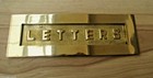 Sprung solid brass Vintage period home letter box postal plate cover ...
