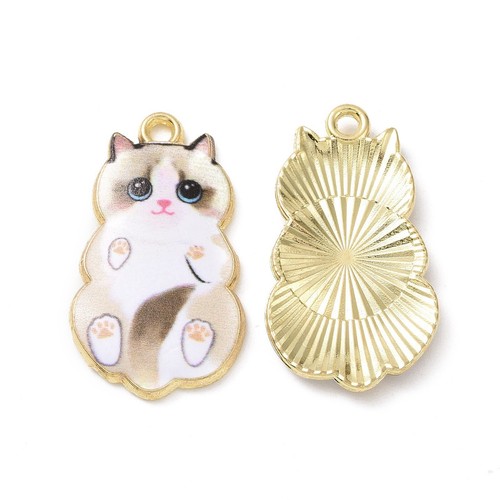 50Pcs Alloy Light Gold Cat Camel Enamel Pendants Jewelry Making 25x14x2 ...