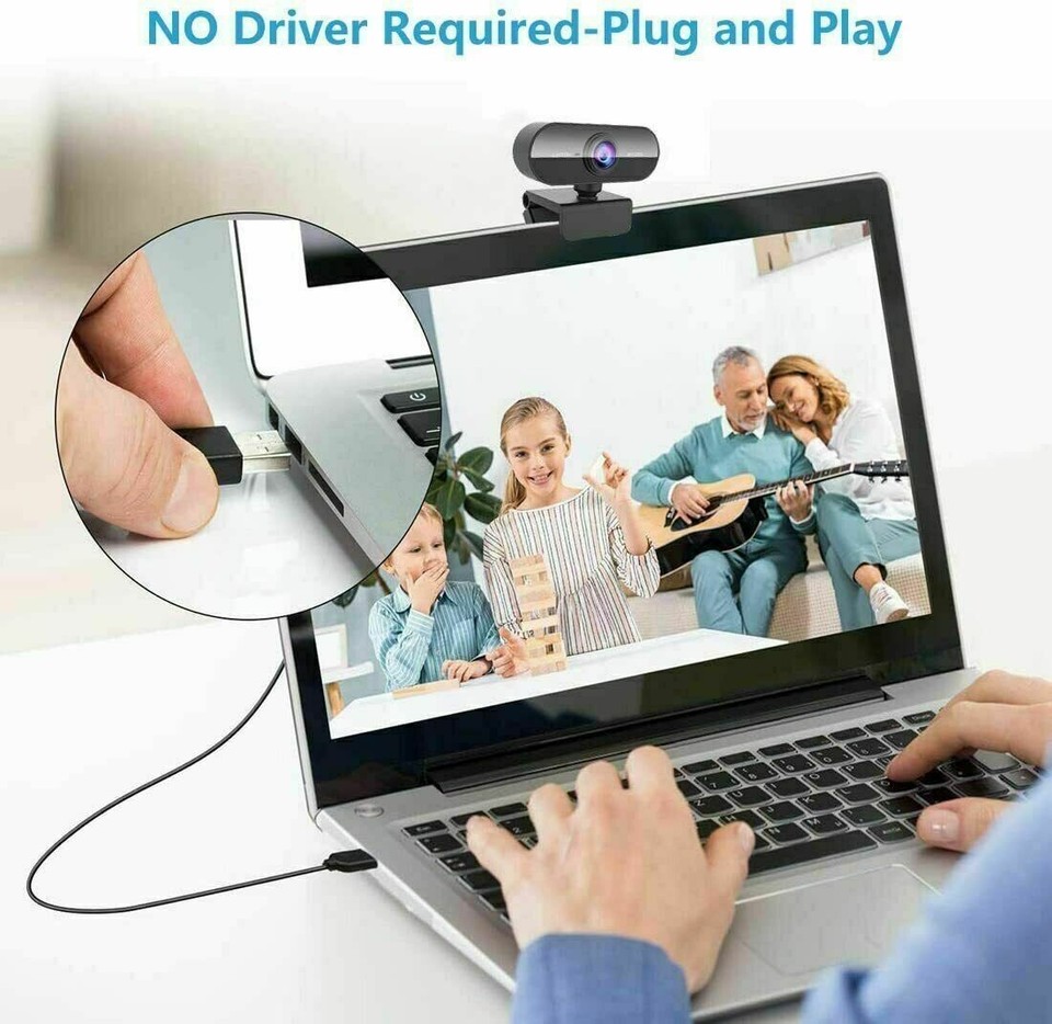 Webcam Auto Focusing Web Cam 1080P HD Camera W/ Microphone For PC ...