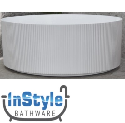 SG- Round Fluted Freestanding Bath Tub 1500mm- GLOSS WHITE | eBay Australia